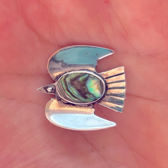 Vintage | Jewelry | Vintage Sterling Silver Abalone Stylized Mexican ...